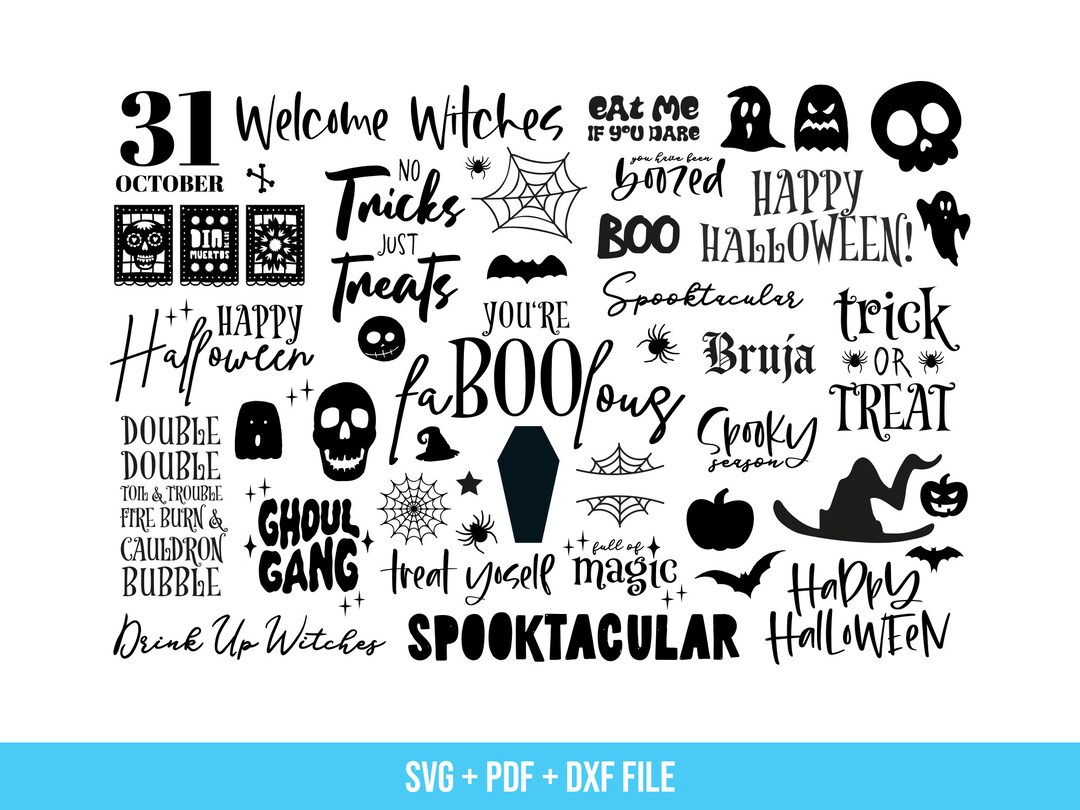 Halloween Party SVG, Bat Spider Ghost Svg, Halloween Svg, Halloween ...