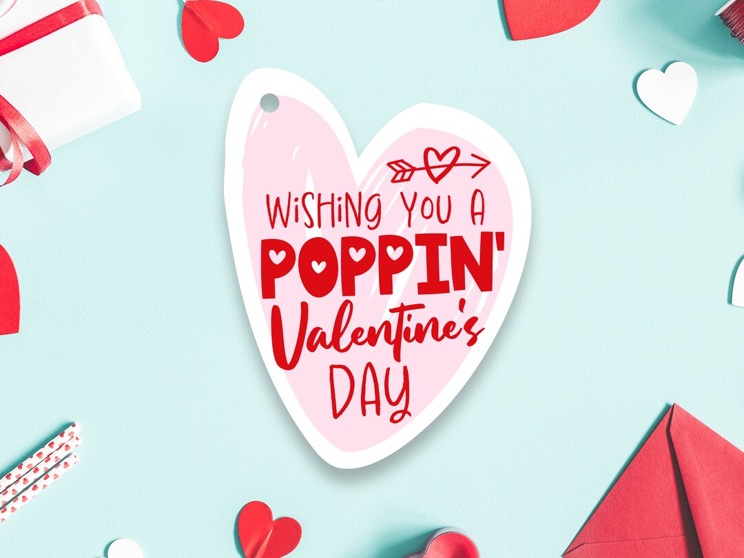 Valentine Gift Tags Printable, Treat Poppin Valentines Day Printable ...