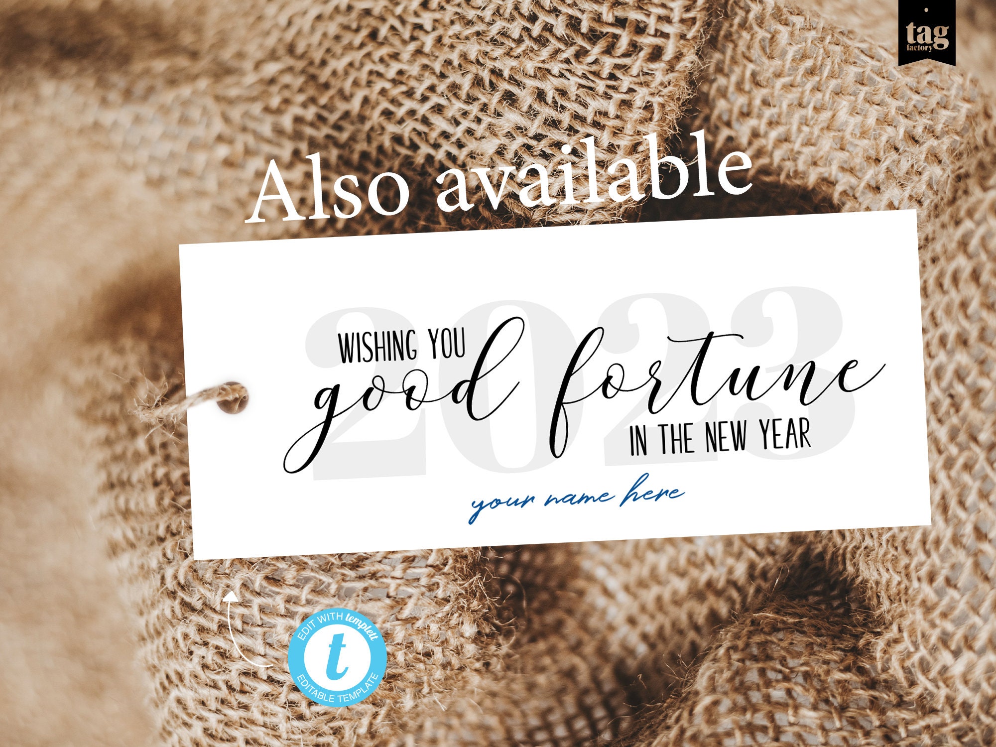 HAPPY NEW YEAR Gift Tag Printable // New Year Wishes Editable Treat Tag ...