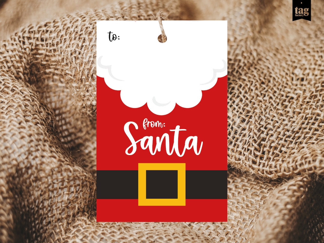 Secret Santa, Secret SANTA Printable, Secret Santa Tags, Santa Tags ...