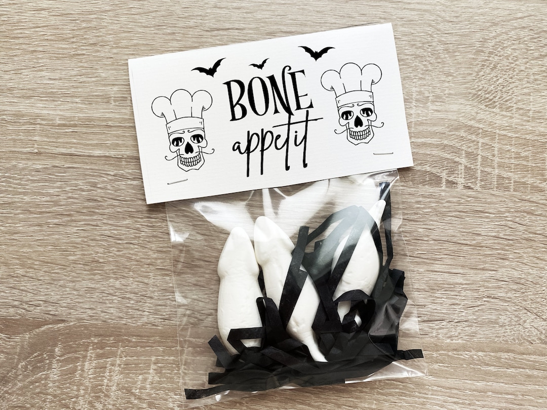 Halloween Treat Favor Tag Printable, Skeletons Party Favor Tags, BONE ...