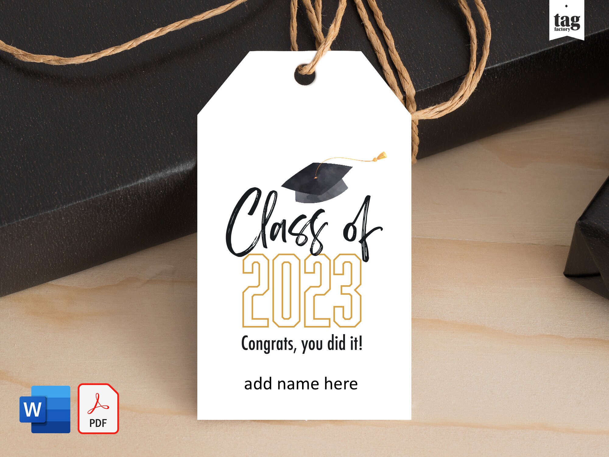 CONGRATS GRAD Gift Tag Printable GRADUATION Class of 2023 - Etsy