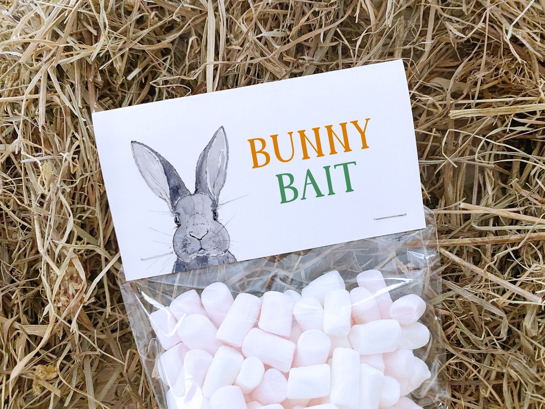 BUNNY BAIT Bag Topper Printable Personalise Easter Treat Candy Cookie ...