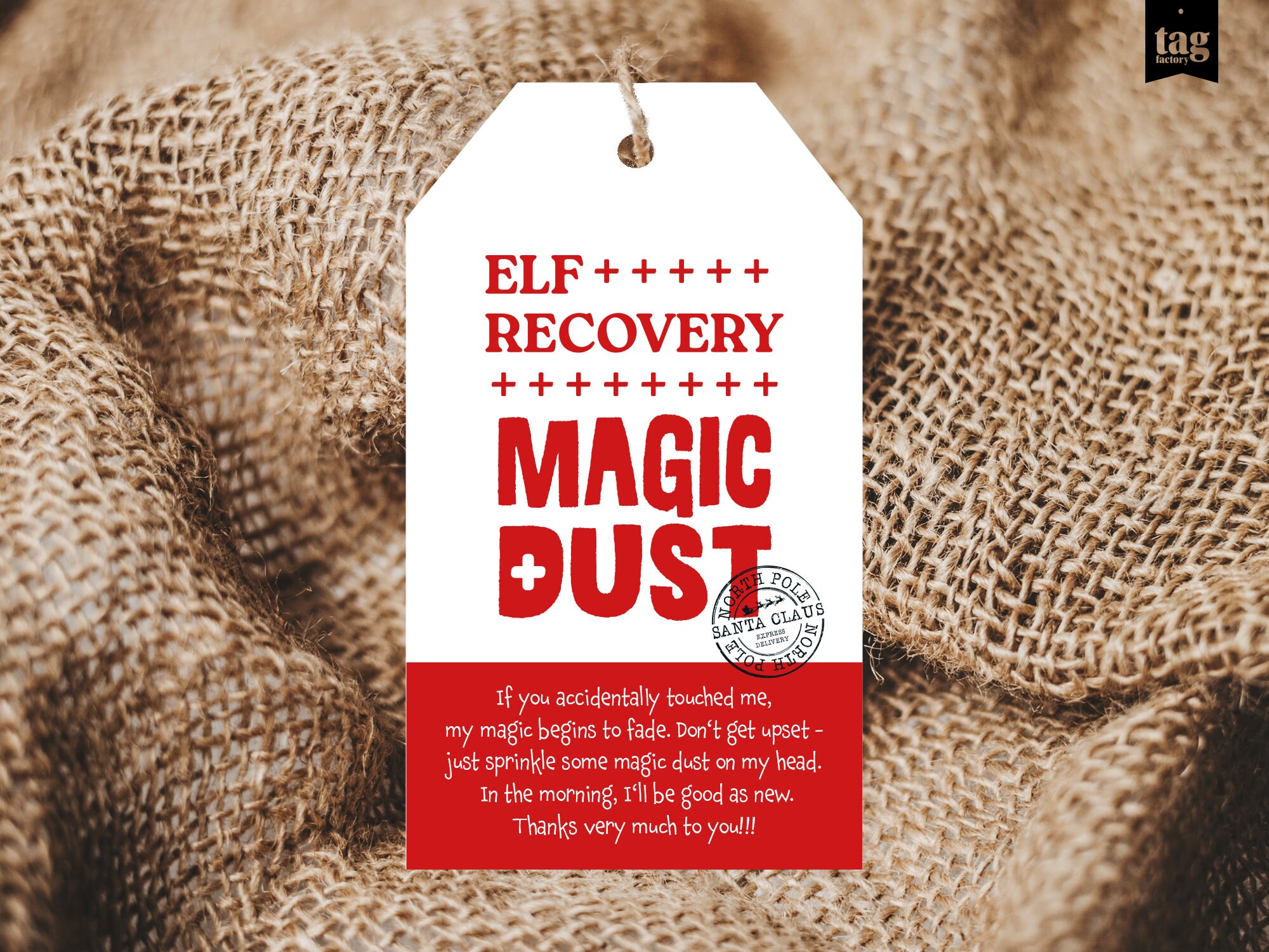 Elf Magic Dust Gift Tag Printable Elf Recovery Magic Dust - Etsy