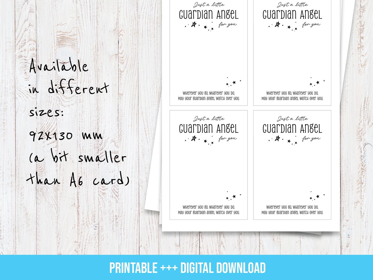 Guardian Angel Printable Tags, Angel Gift Tags, Guardian Angel ...