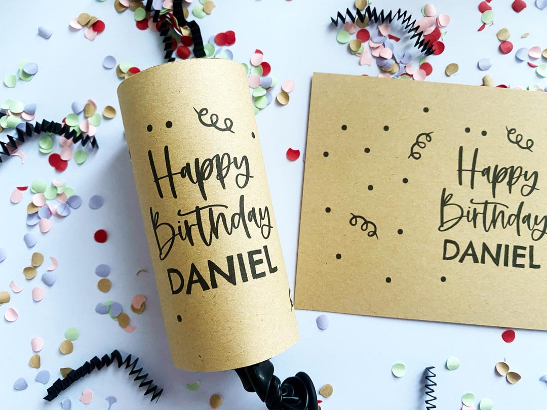 Birthday Confetti Popper Printable, Birthday Confetti Template Download ...