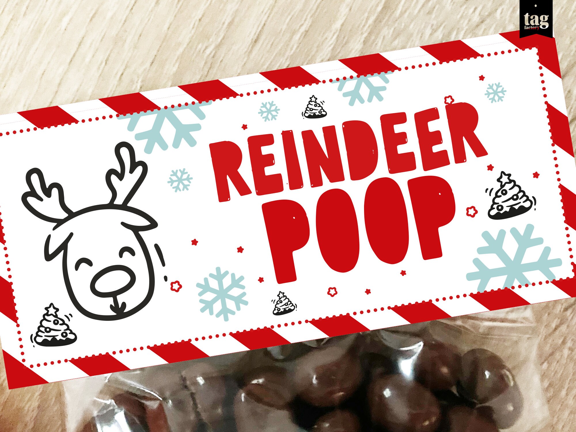 SNOWMAN POOP Bag Wrapper Printable, Snowman Elf Reindeer Poop Favor ...