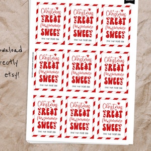 Christmas Gift Tags, Christmas Favor, Printable Holiday Treat for ...