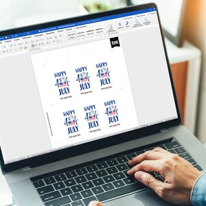 4th July Party Favor Tag Printable, Independence Day Treat Tag ADD ...