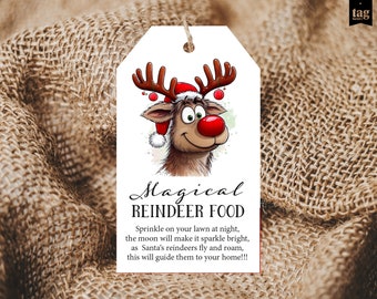 Reindeer Food Printable Tag - Etsy