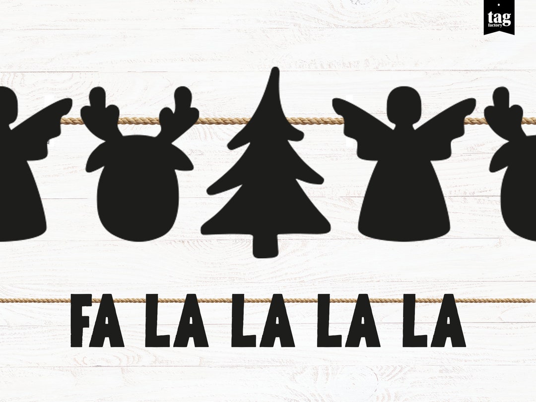 Christmas SVG Falala SVG Garland Digital Download Reindeer - Etsy