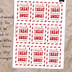 Christmas Gift Tags, Christmas Favor, Printable Holiday Treat for ...
