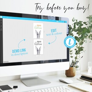 Osterhase Tüte Sticker Printable Happy Easter Treat | Etsy