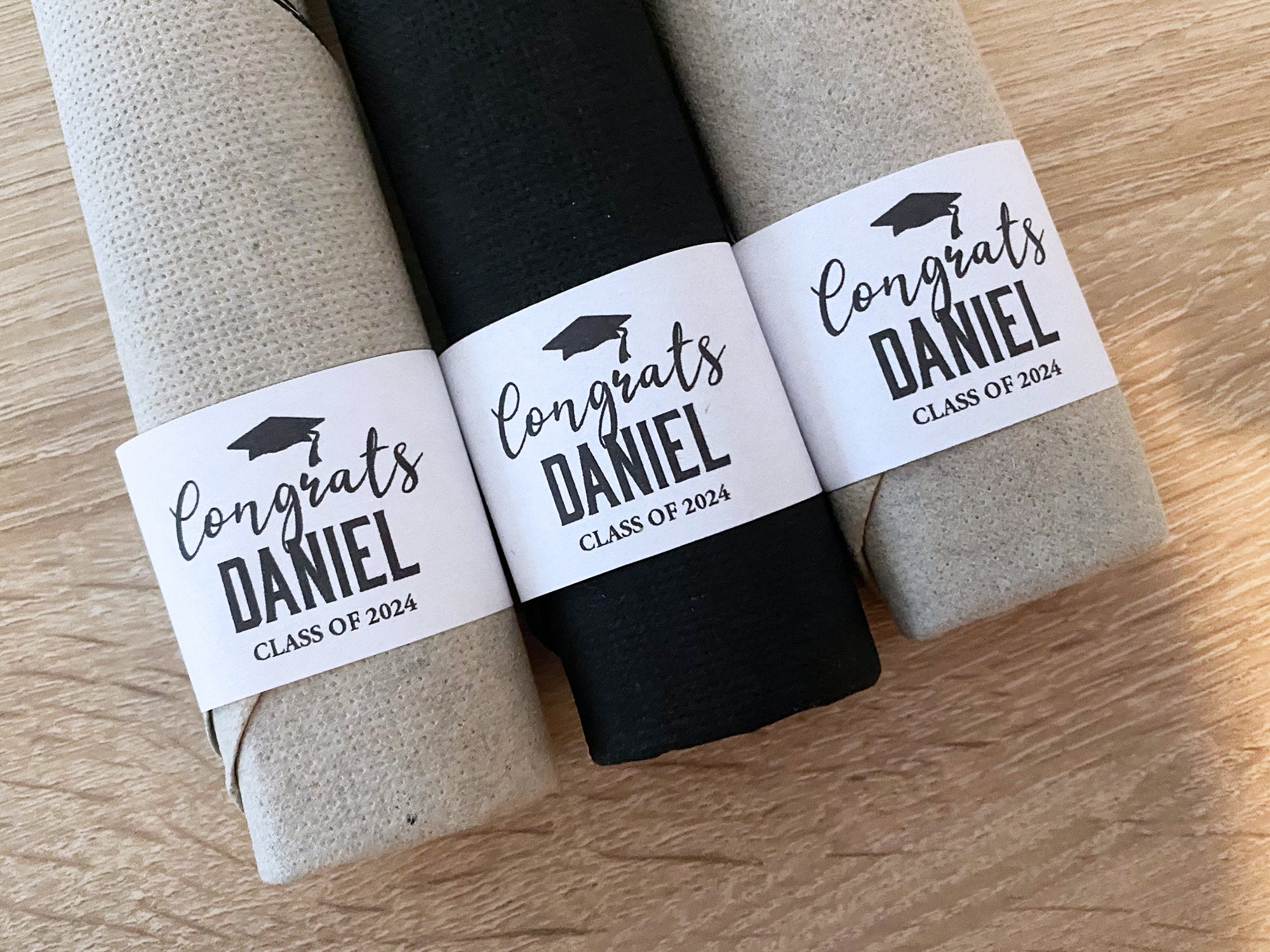 Graduation Napkin Rings Congrats GRAD Wraps, Napkin Holder Cutlery ...