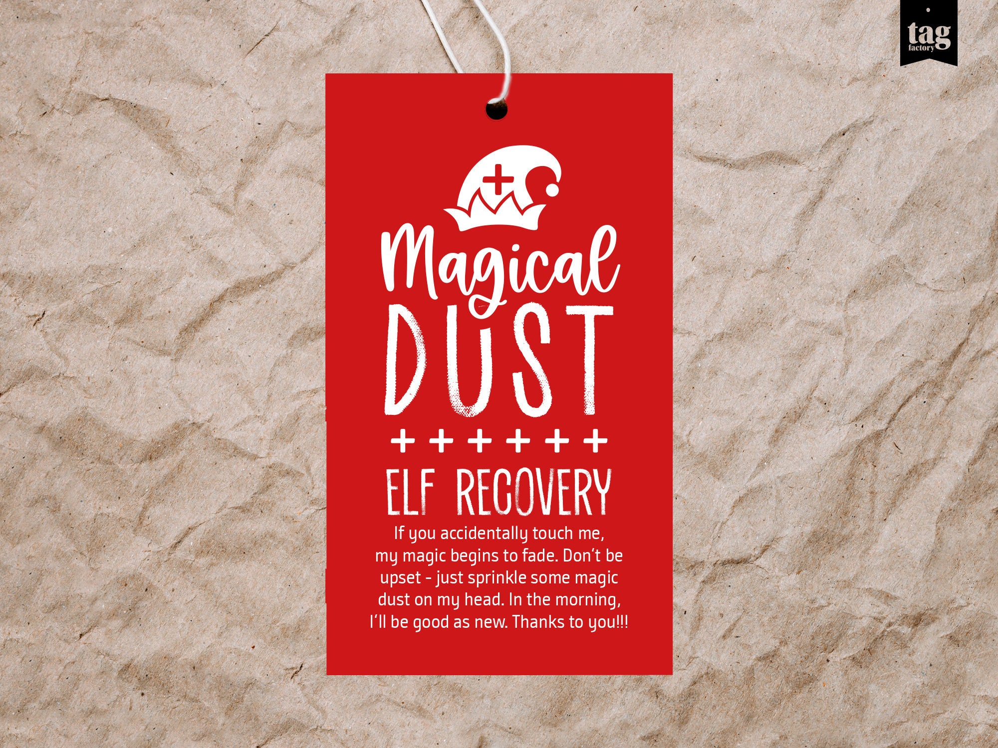 Elf Magic Dust Gift Tag Printable Elf Recovery Magic Dust - Etsy