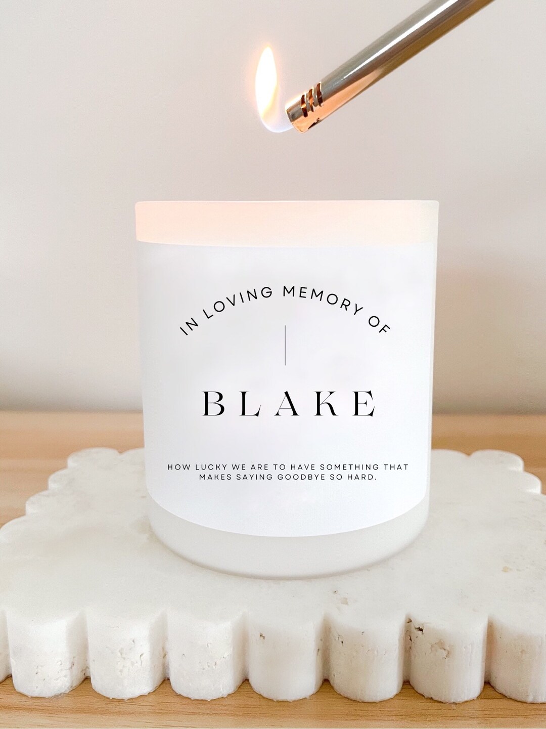 In Loving Memory of Memorial Remembrance Candle Personalised Candle ...