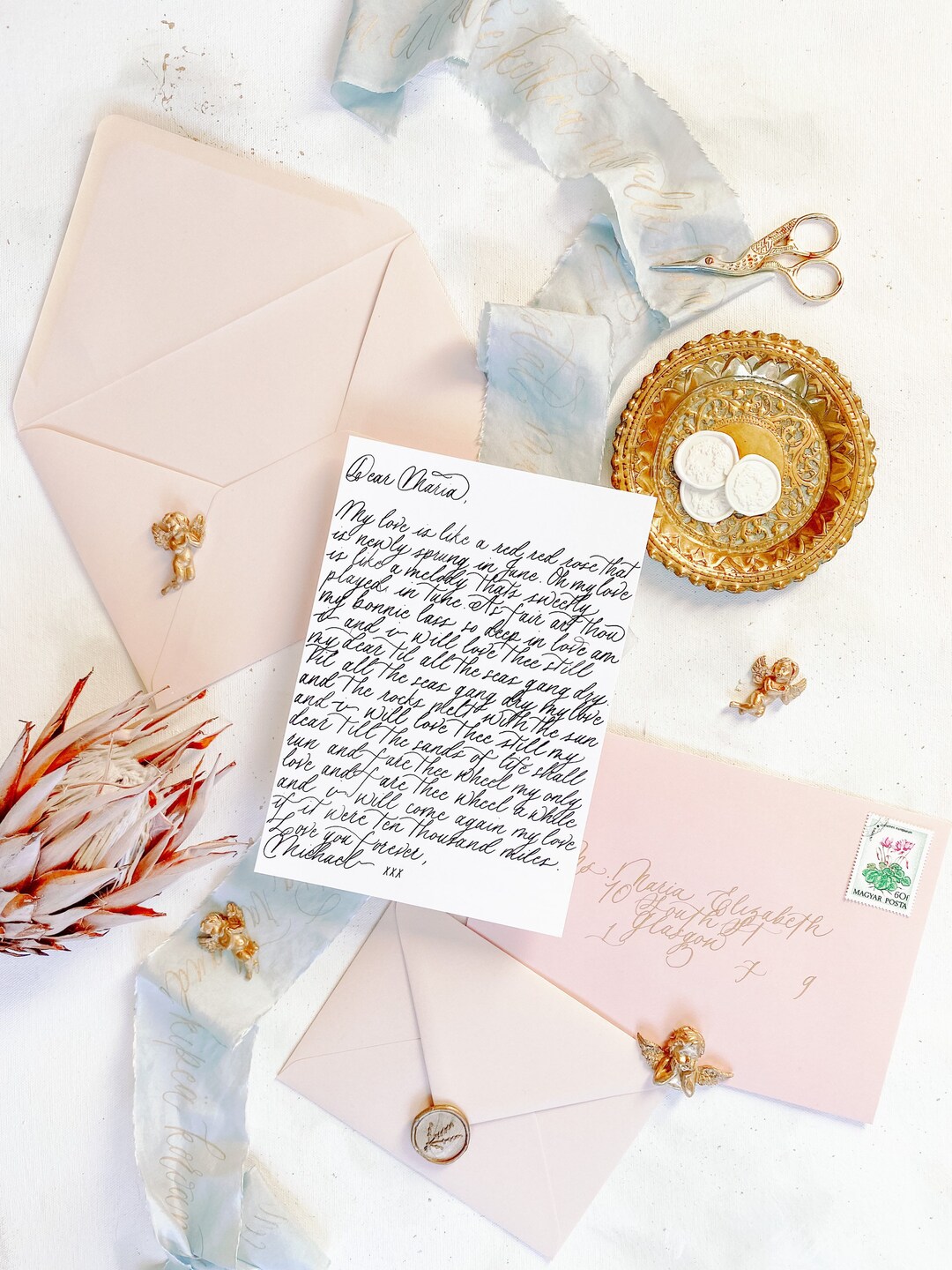 Handwritten Calligraphy Love Letter | Personalized Romantic Gift - Etsy