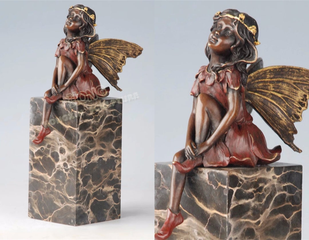 Elf Bronze Sculpture, Elf Statues Home Decor, Elf Handicrafts European ...
