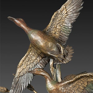 Duck Bronze Sculpture, Duck Statues Home Decor, Animal Statues Home ...