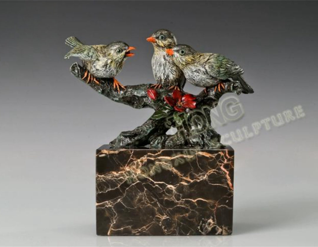 Bird Bronze Sculpture, Bird Statues Home Decor, Animal Statues Home ...