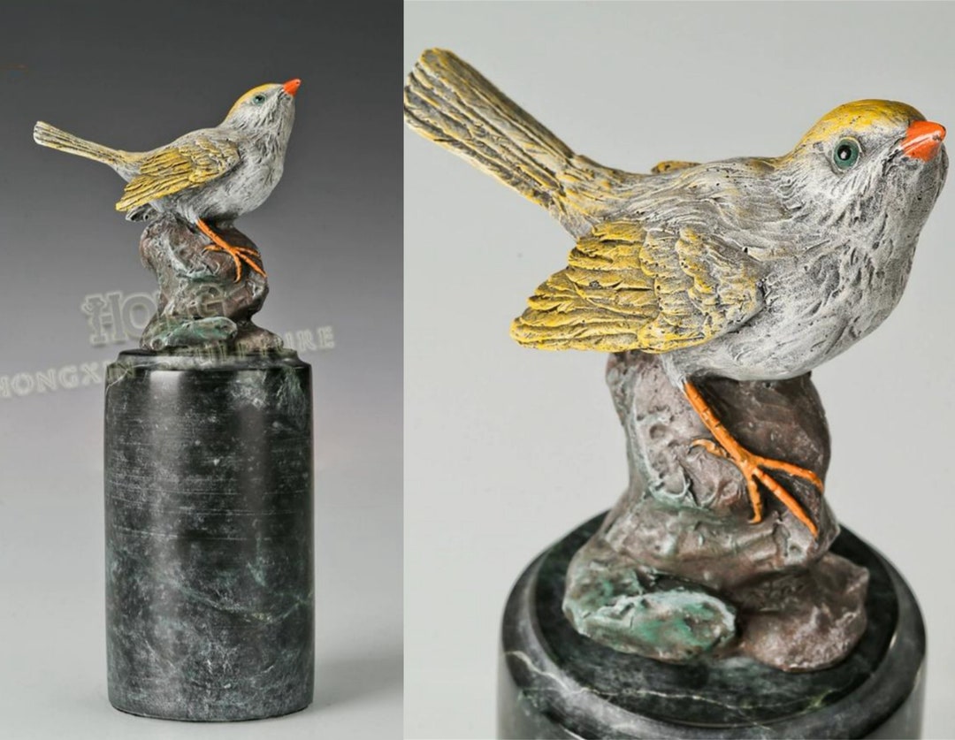 Bird Bronze Sculpture, Bird Statues Home Decor, Animal Statues Home ...