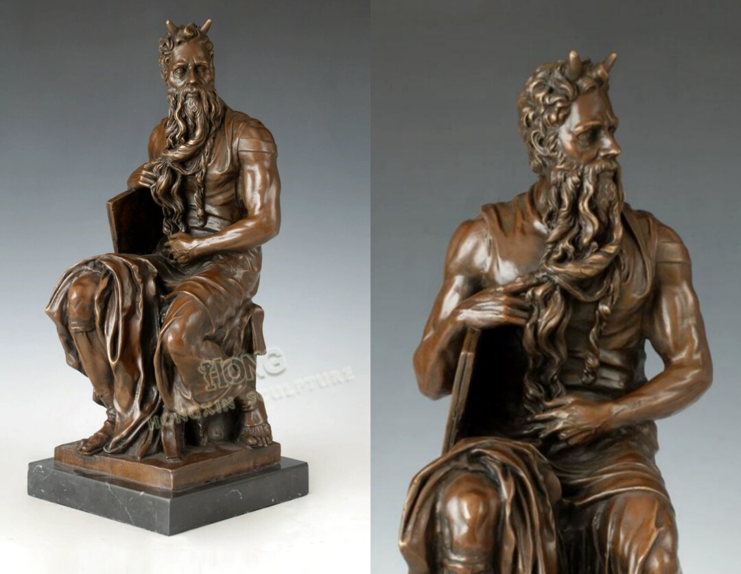 Moses Bronze Sculpture, Moses Statues Home Decor,jewish Leader Moses ...