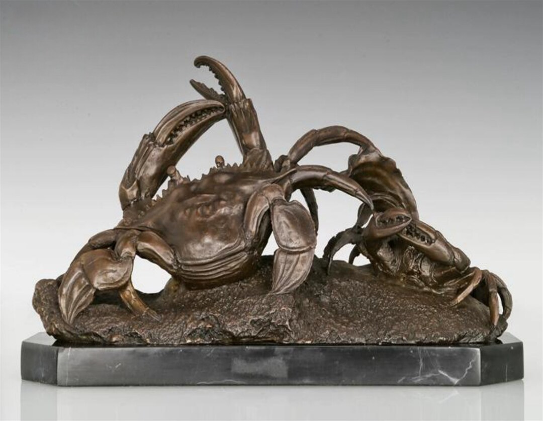 Crab Bronze Sculpture, Crab Statues Home Decor, Animal Statues Home ...