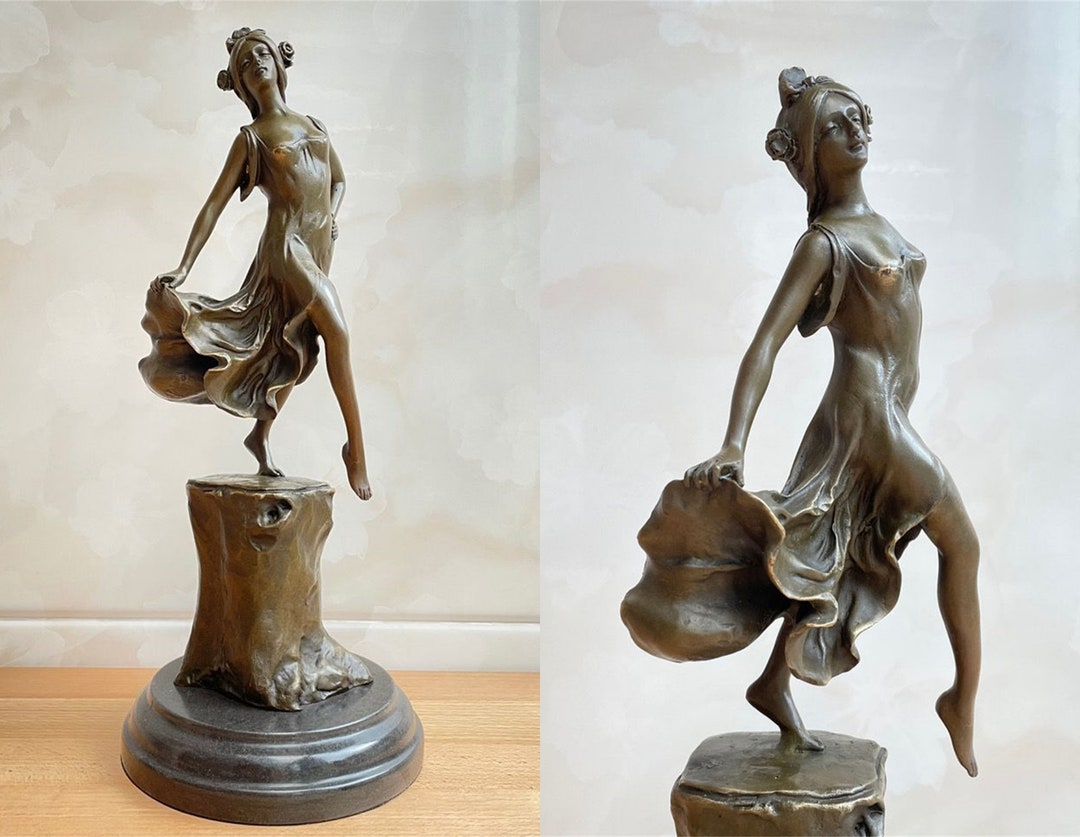 Dancer Bronze Sculpture, Dancer Statues Home Decor,dancing Girl ...