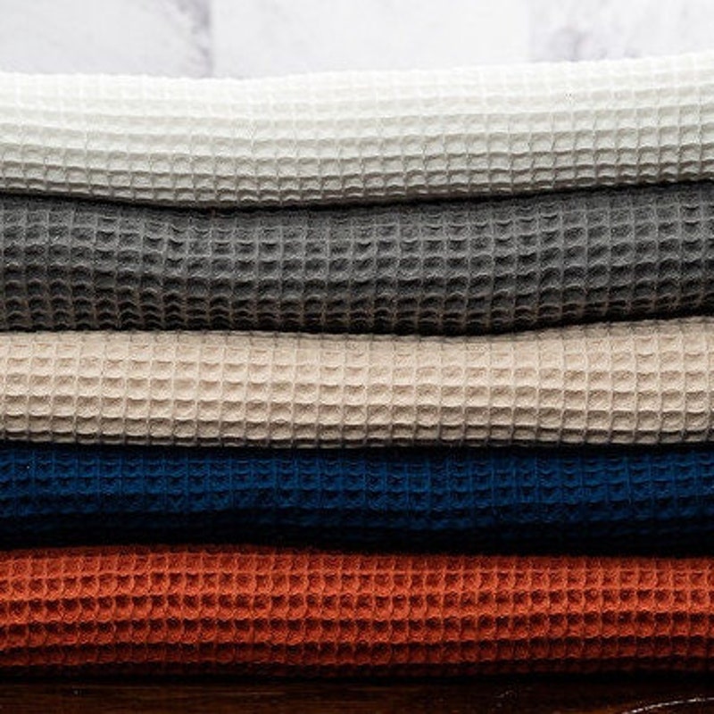 Waffle Linen Fabric - Etsy