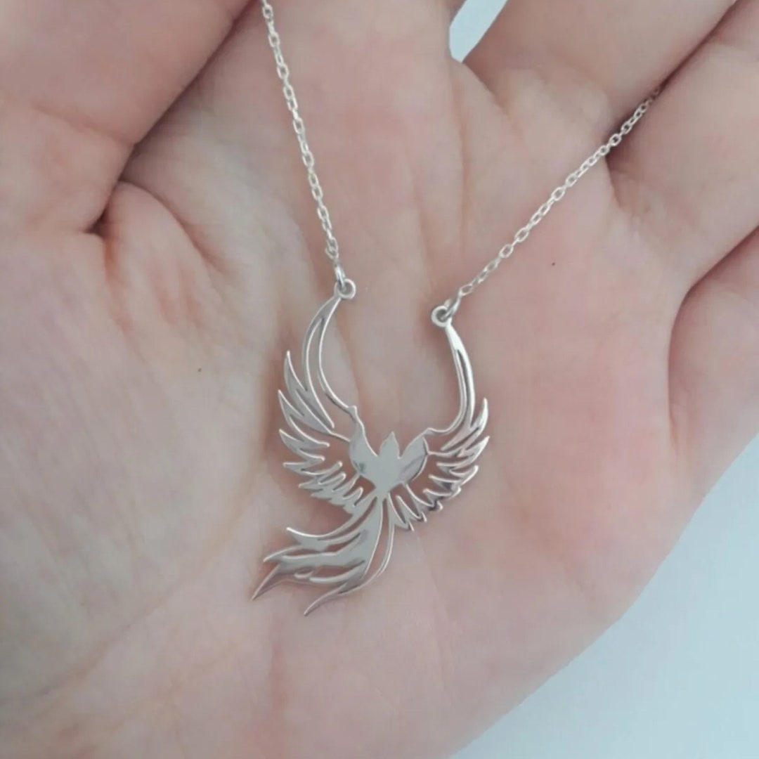 Phoenix Protection Necklace Phoenix Angle Necklace Guardian Wings ...