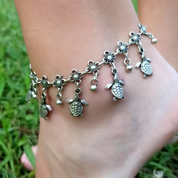 Sea Turtle Anklet - Etsy