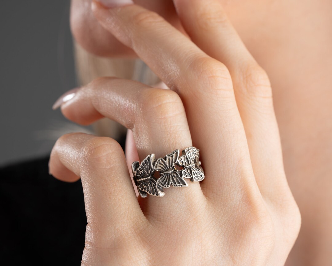 Butterfly Engagement Rings • butterfly Matching Rings • butterfly ...