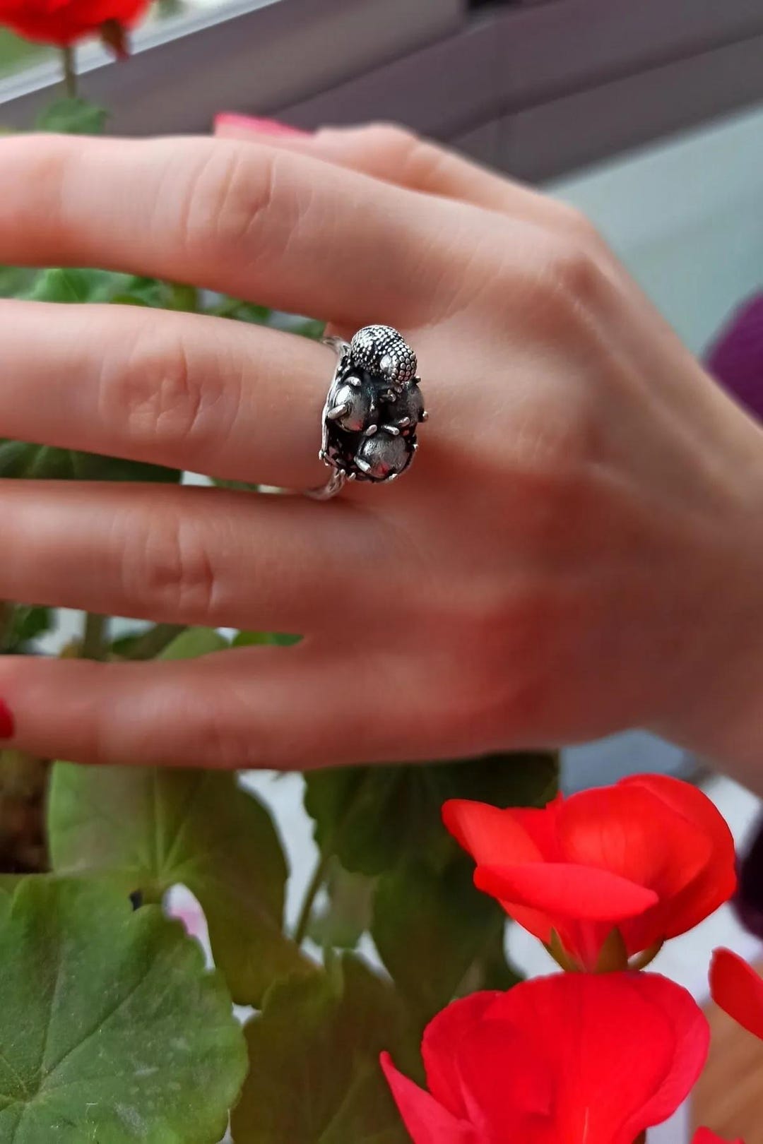Bird Nest Ring | Rustic Nature Jewelry | Handmade Silver Ring - Etsy
