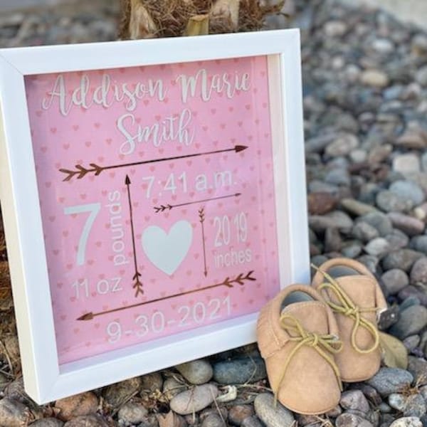 Handmade Birth Announcement - Etsy