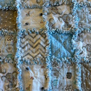 Flannel Baby Boy Rag Quilt Blanket - Etsy