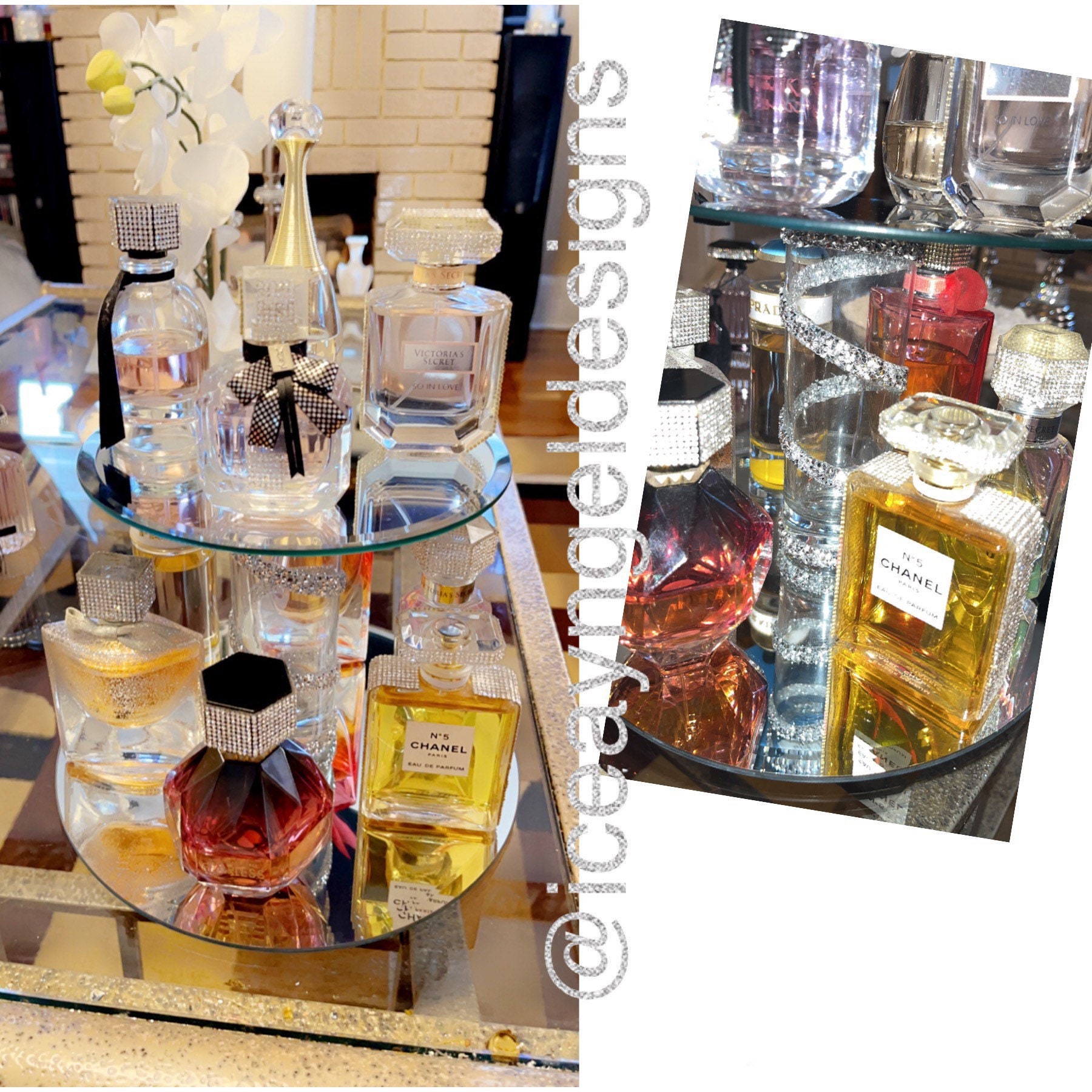 Bling Perfume Stand - Round - Etsy