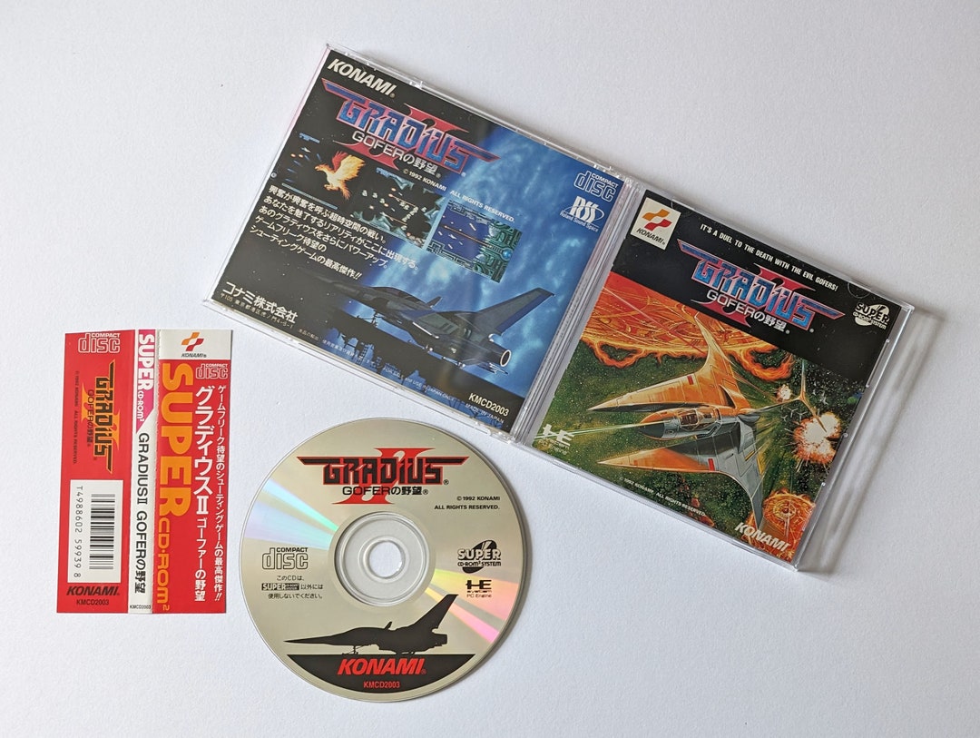 PC Engine Gradius 2 II W/spine PCE Super Cd-rom2 Shooter Game Konami ...