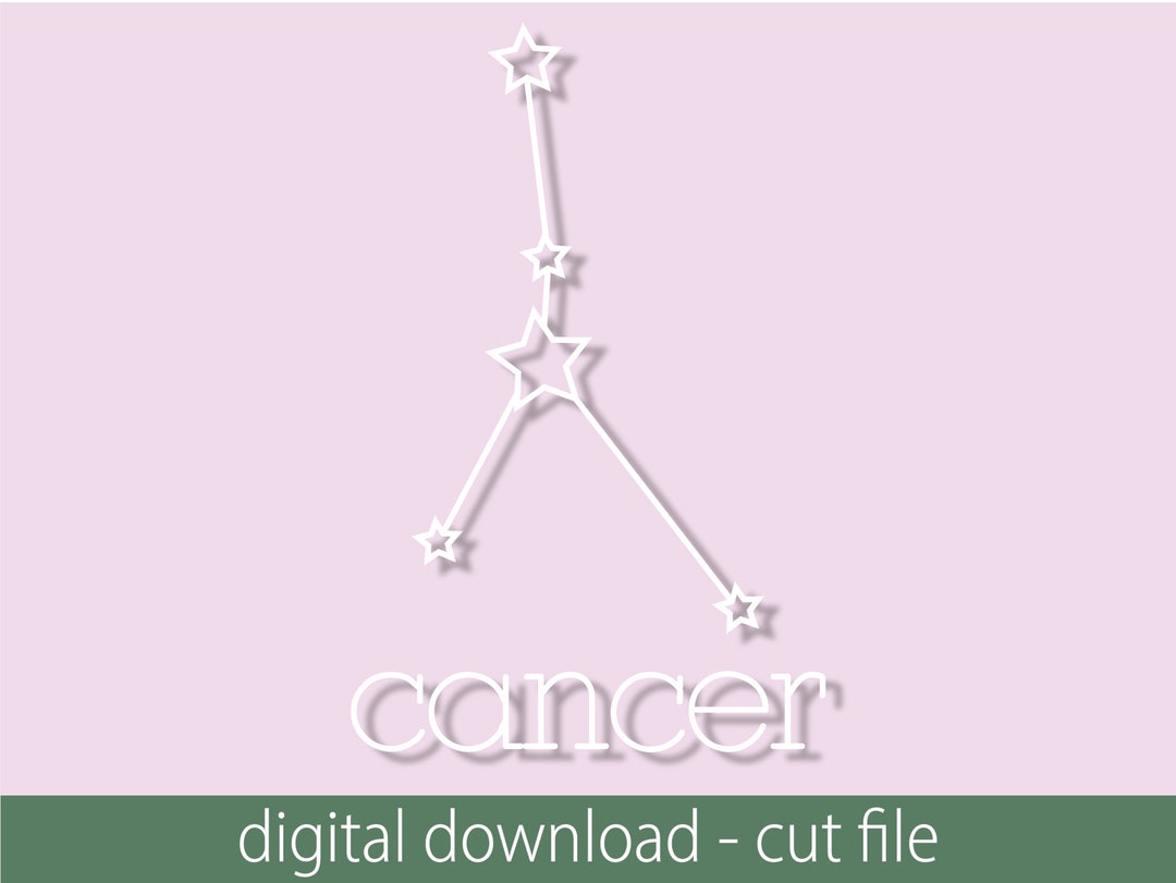Cricut Cancer Cut SVG File, Vinyl Cut, Cutting Zodiac Vinyl Svg Cricut ...