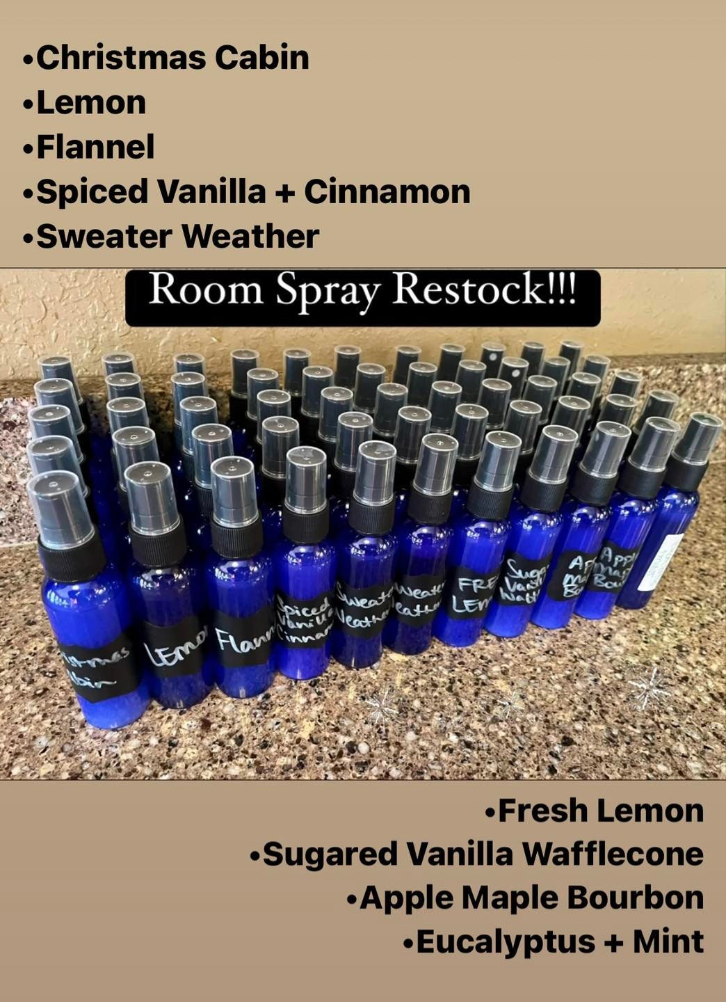 Homemade Room Sprays, Bum Bum type, Volcano type, Body Spray, Body Mist ...