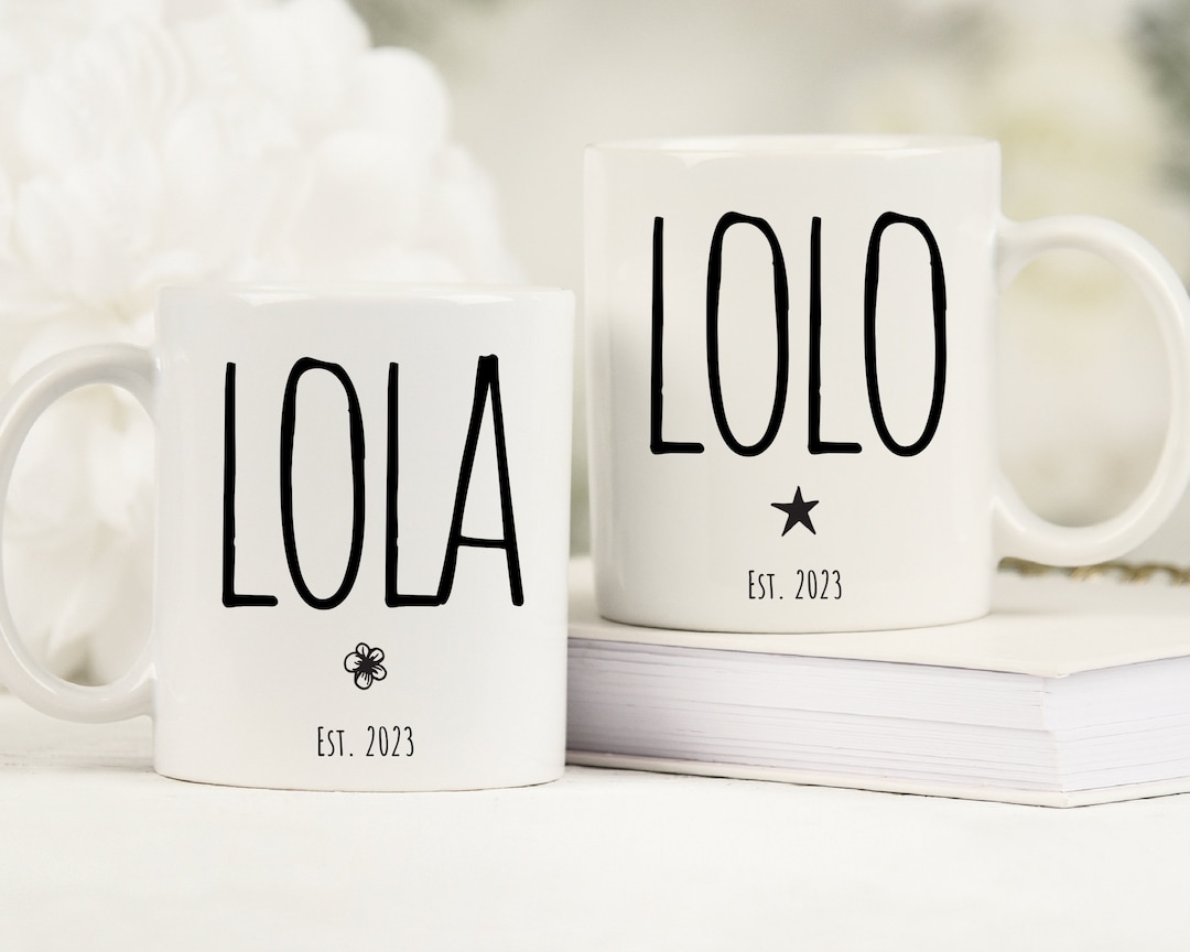 Lola Lolo Mugs, Personalized Filipino Grandparents Pregnancy ...