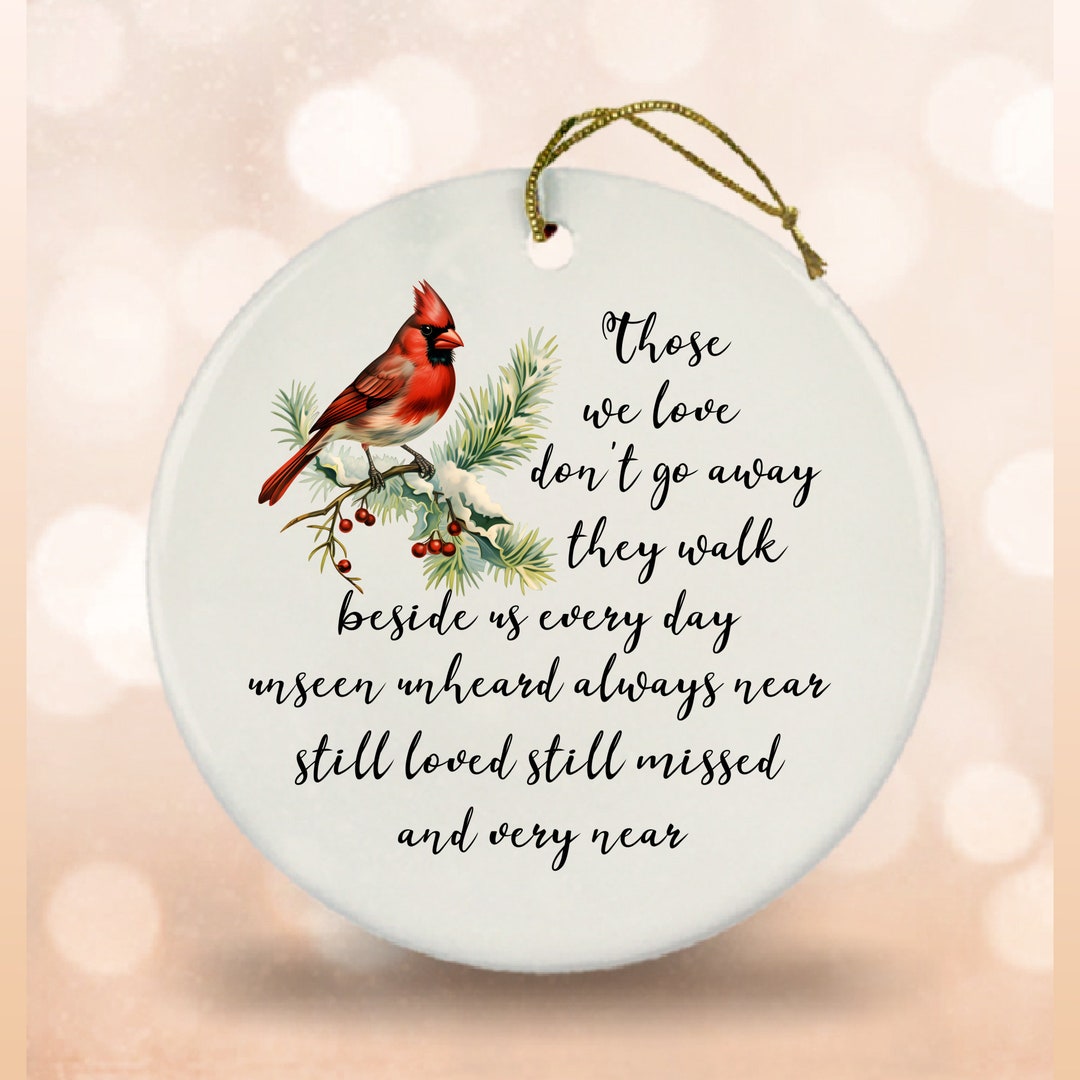 Cardinal Memorial Ornament, Loss of Loved One Memorial Gift, Sympathy ...