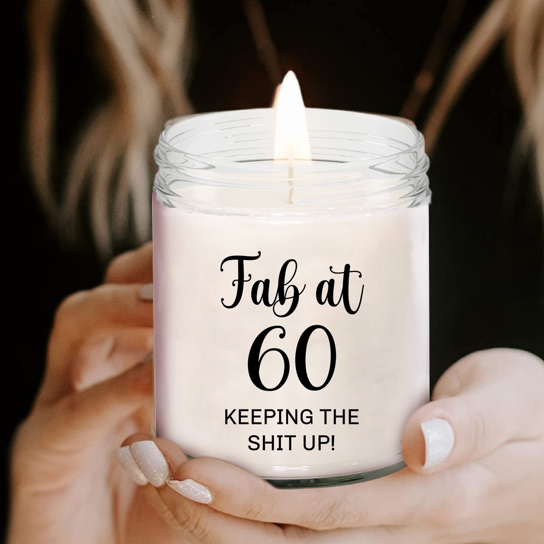 Funny Best Friend 60th Birthday Gift for Women, Fabulous at 60 Candle ...
