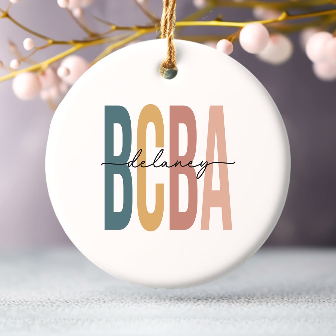 Personalized BCBA Ornament, Behavior Therapist Gift, Behavioral Analyst ...
