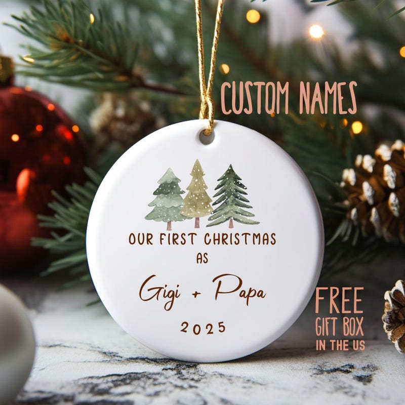 Papa and Gigi Ornaments - Etsy
