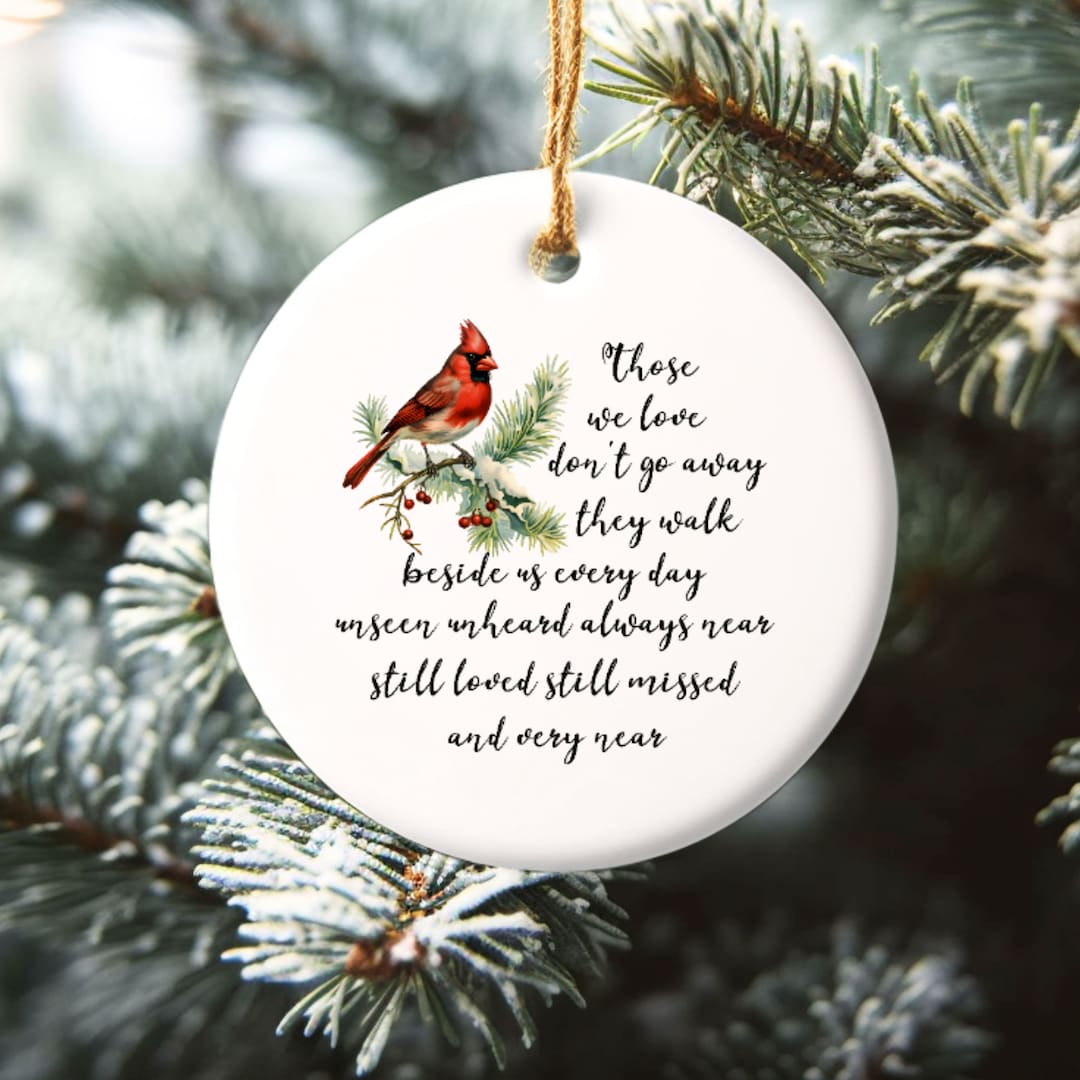 Cardinal Memorial Ornament, Loss of Loved One Memorial Gift, Sympathy ...
