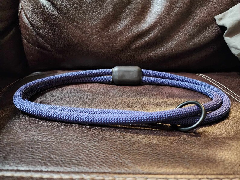 Large ID Tag Rope Collar - Etsy