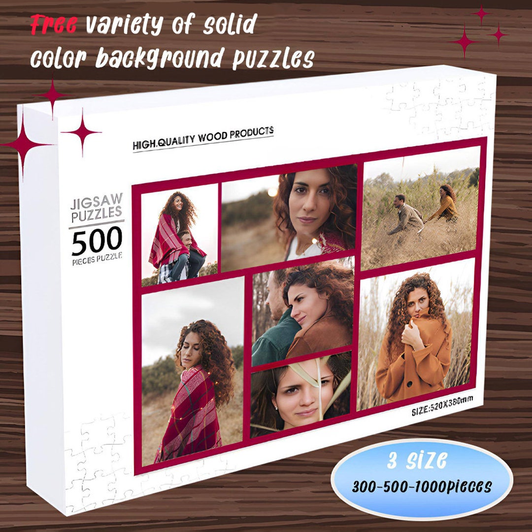 Custom Photo Puzzle 300 500 1000 Pieces Wooden Puzzle, Custom Holiday ...