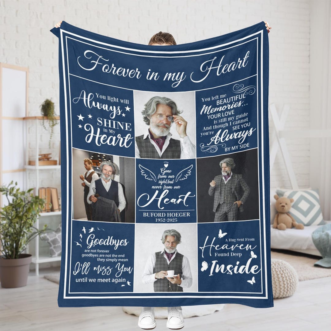 Personalized Photo Memorial Blanket,custom Photo Collage Blanket,loss ...