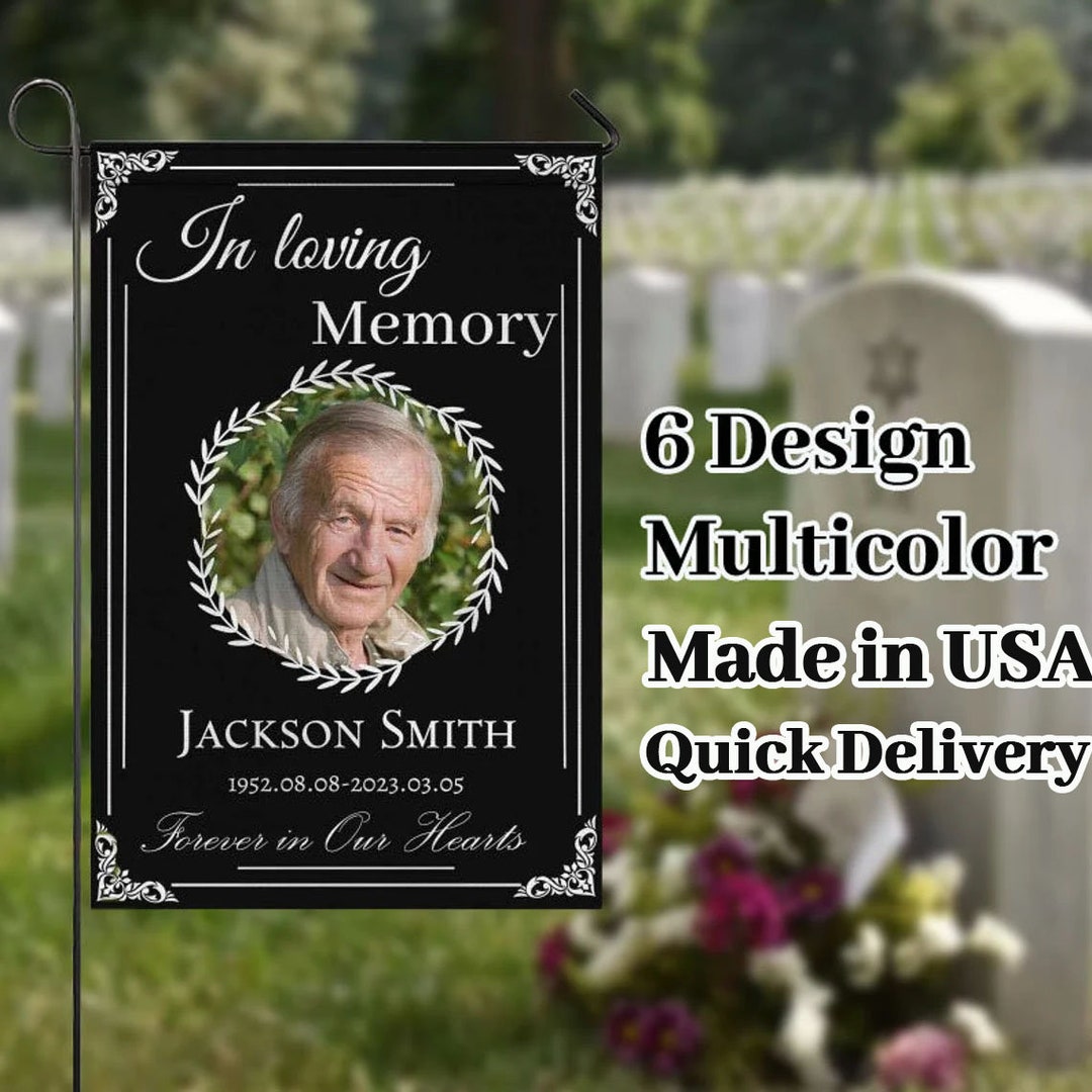 Personalized Memorial Flag, Custom Fathers Day Gift Garden Flag ...