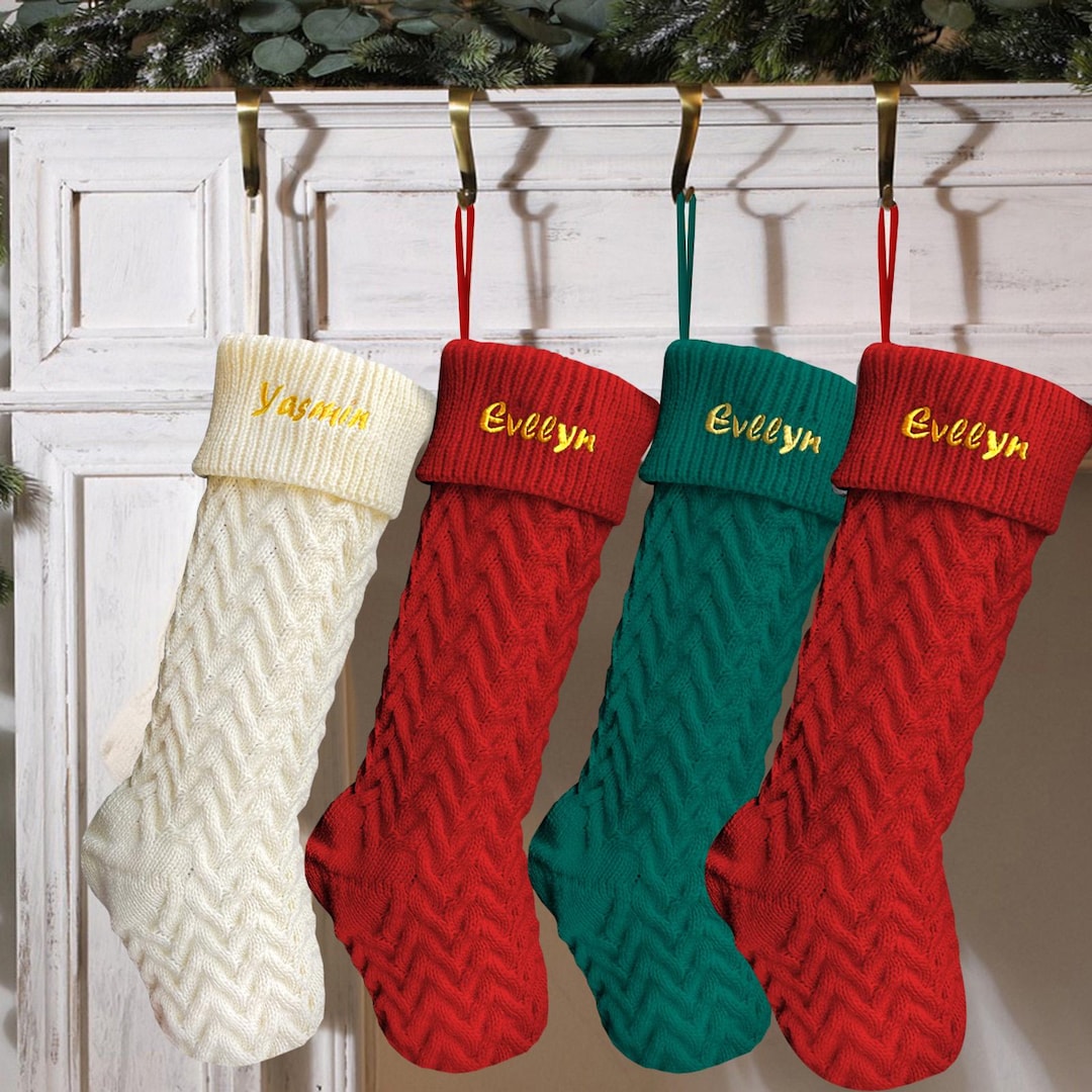 Personalized Christmas Stockings, Embroidered Stockings With Name ...